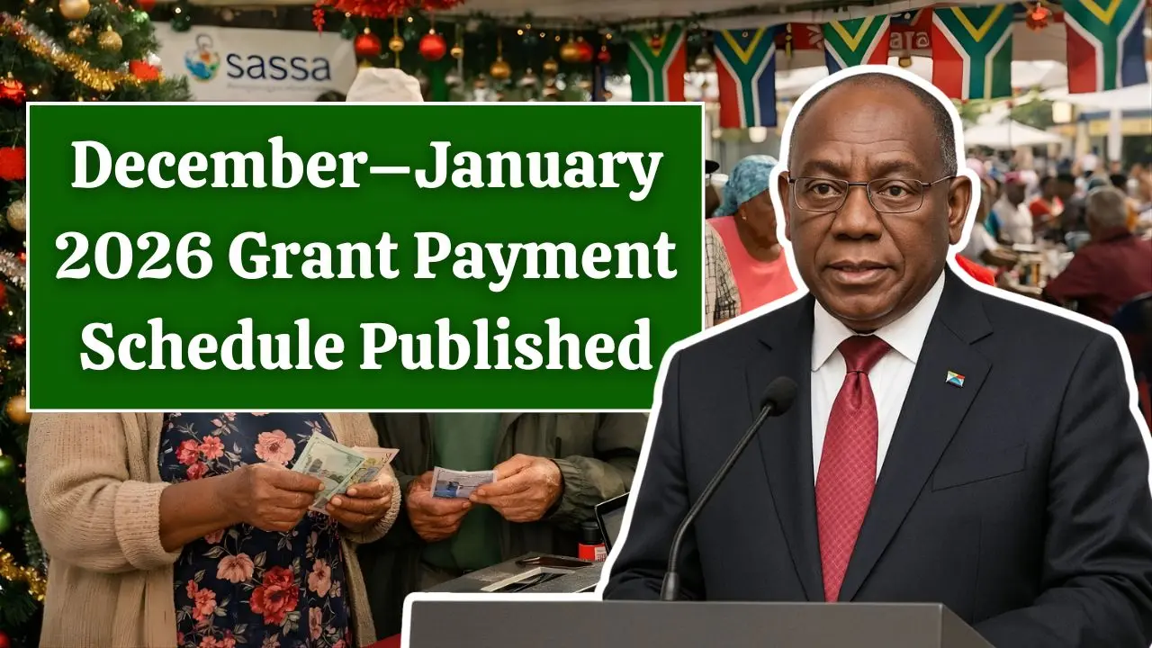 December–January 2026 Grant Payment Schedule Published as SASSA Advises ...